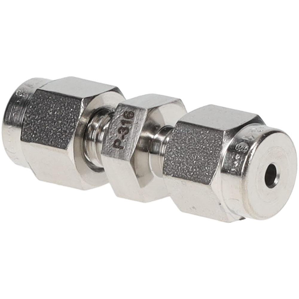Parker - Compression Tube Union: 1/16" Tube OD, Compression x ...