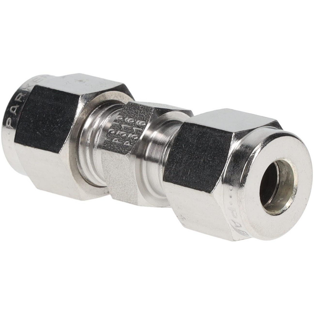 Parker - Compression Tube Union: 1/4" Tube OD, Compression x ...