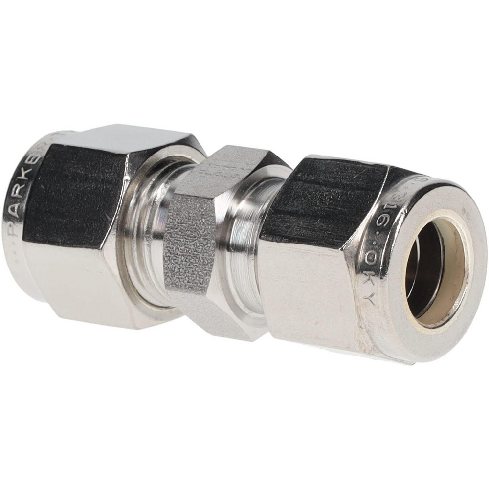 Parker - Compression Tube Union: 3/8" Tube OD, Compression x ...