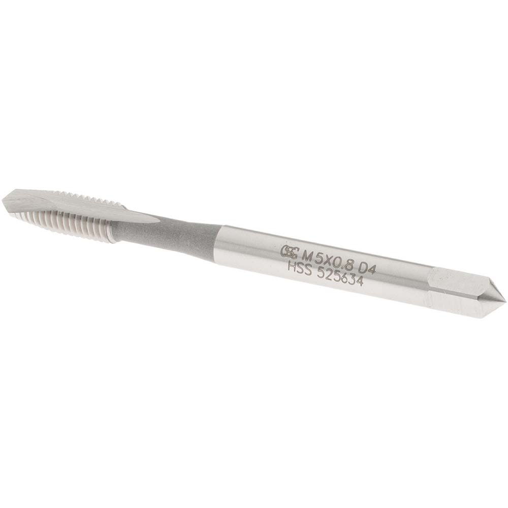 OSG - Spiral Point Tap: M5x0.8 Metric, 2 Flutes, Plug Chamfer, 6H Class ...