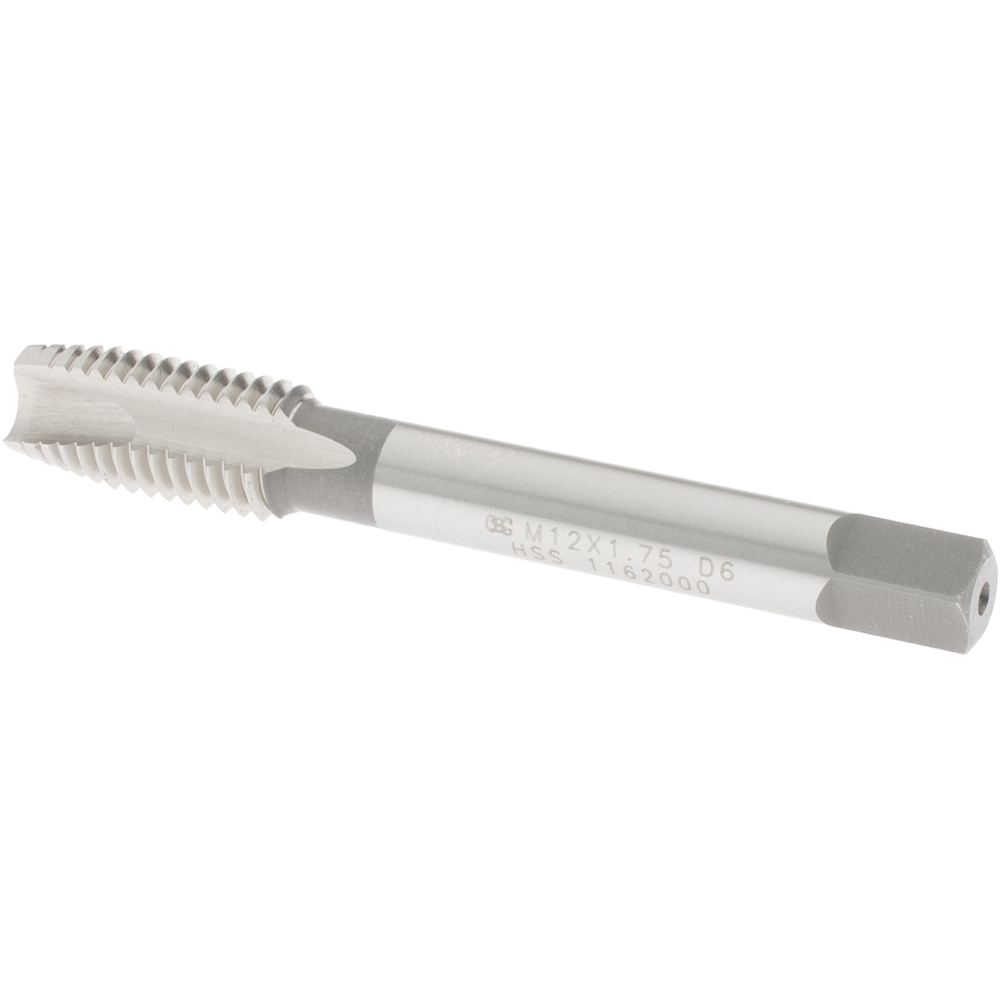 OSG - Spiral Point Tap: M12x1.75 Metric, 3 Flutes, Plug Chamfer, 6H ...