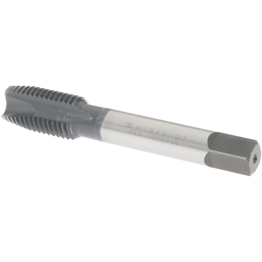 OSG - Spiral Point Tap: M16x2 Metric Coarse, 3 Flutes, Plug Chamfer, 6H ...