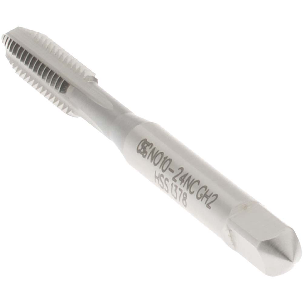 OSG - Straight Flute Tap: #10-24 UNC, 4 Flute, Plug Chamfer, High-Speed ...