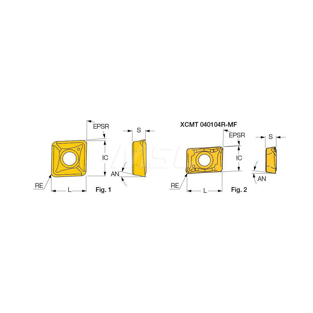 Iscar - Turning Insert: XCMT 10T304-MF IC908 | MSC Direct