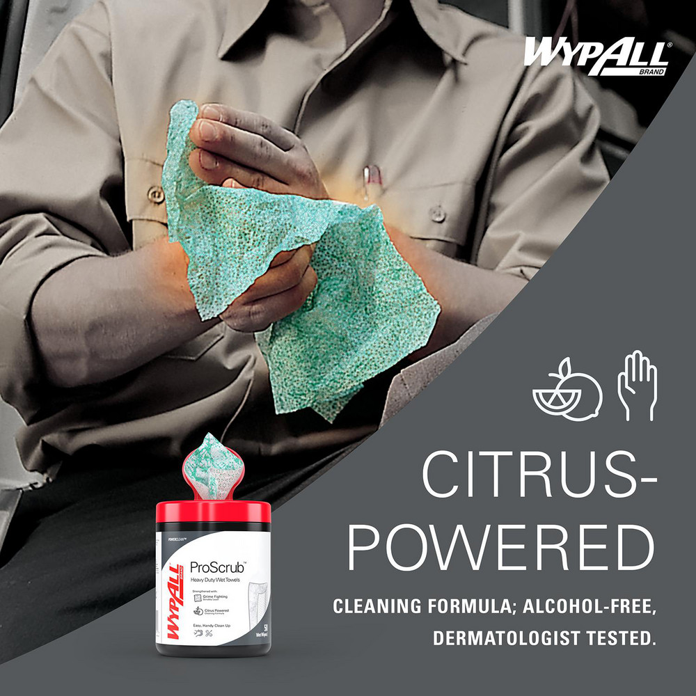 WypAll - PowerClean ProScrub Heavy Duty Wet Towels, Dual Action ...