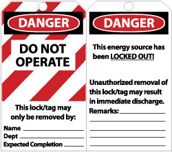 AccuformNMC - Lockout Tag: Rectangle, Unrippable Vinyl | MSC Direct