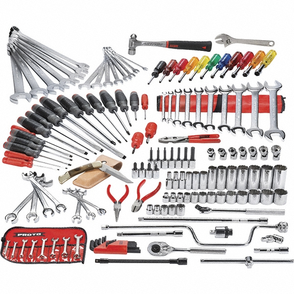 Proto - Combination Hand Tool Set: 148 Pc, Mechanic's Tool Set ...