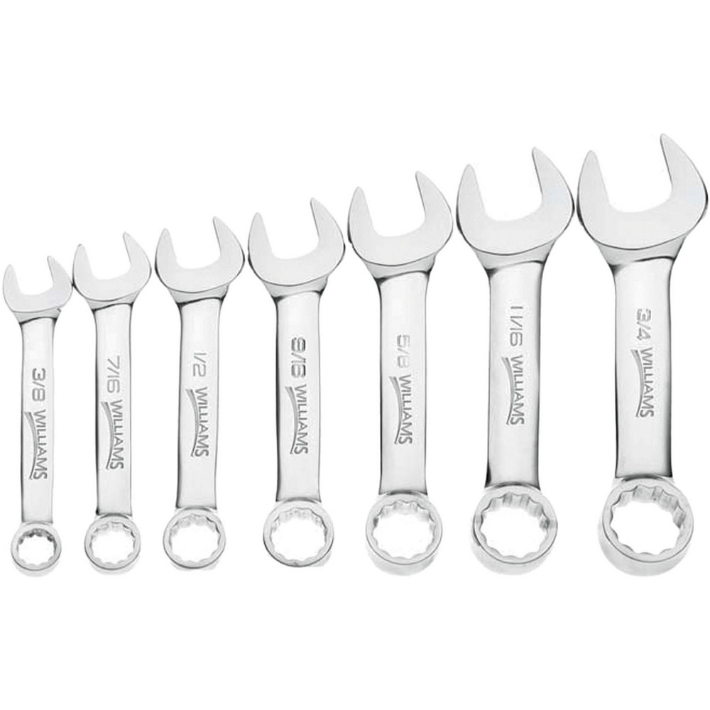 Williams - Combination Wrench Set: 7 Pc, 3/8 in - 3/4 in Wrench | MSC ...