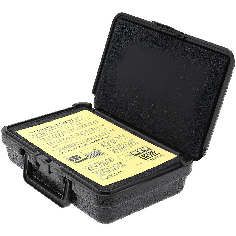 Platt - Clamshell Hard Case: Cubed Foam, 10-1/2" Wide, 3" Deep | MSC Direct