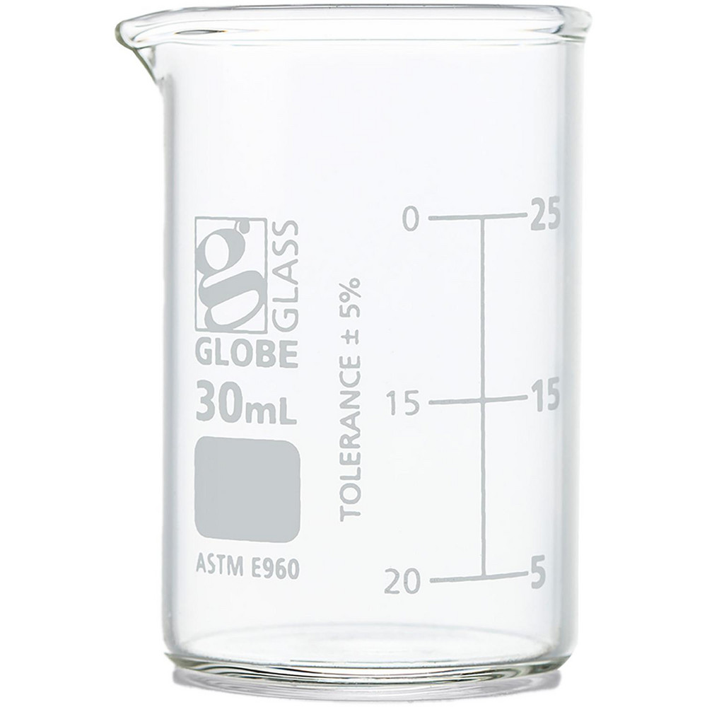 Globe Scientific - Griffin Style Graduated Beaker: 30.000 mL, Glass, 10 ...