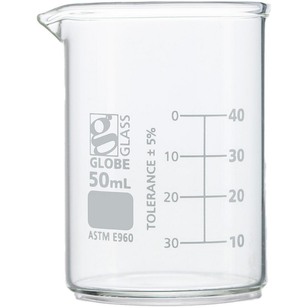 Globe Scientific - Griffin Style Graduated Beaker: 50.000 mL, Glass, 10 ...
