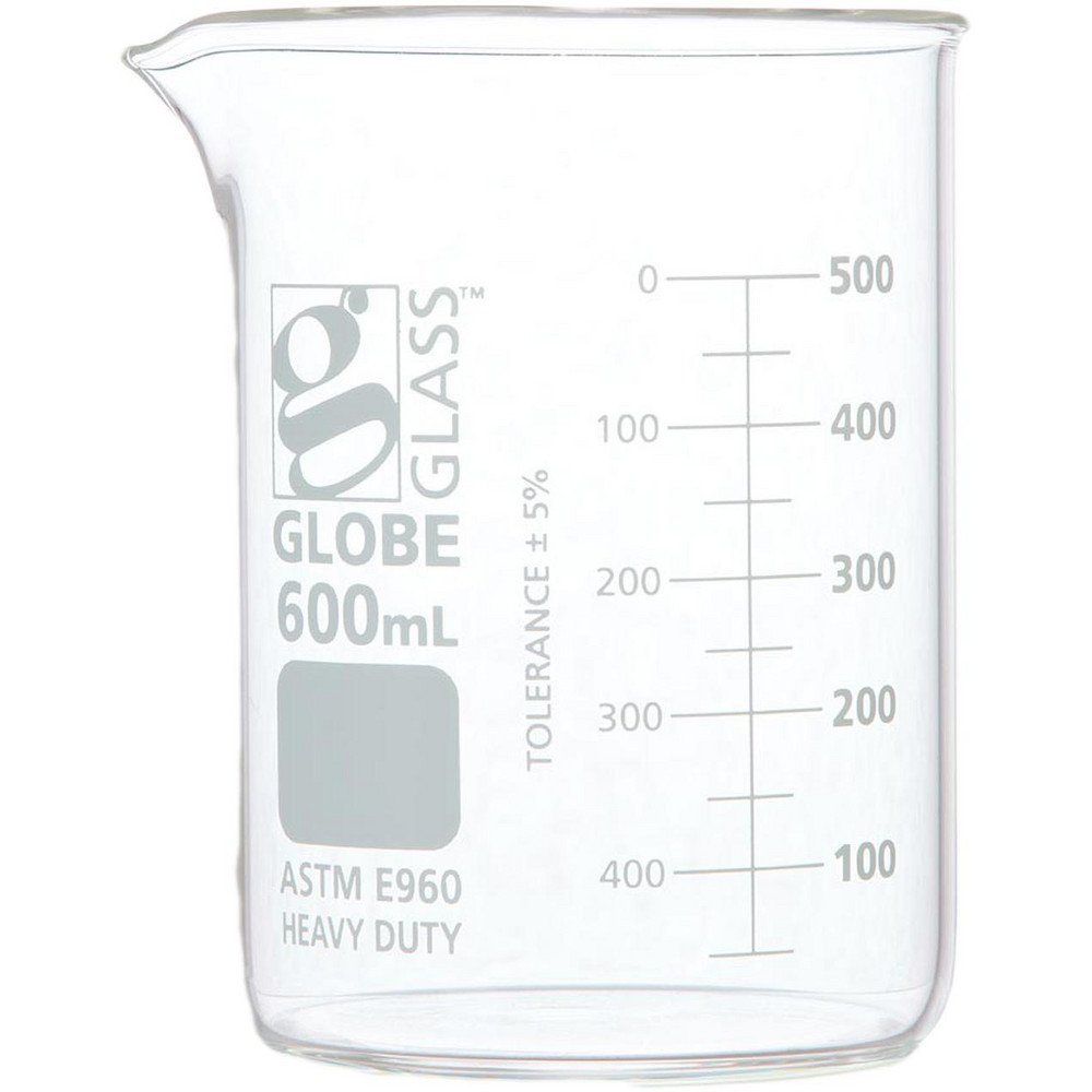 Globe Scientific - Griffin Style Graduated Beaker: 600.000 mL, Glass ...