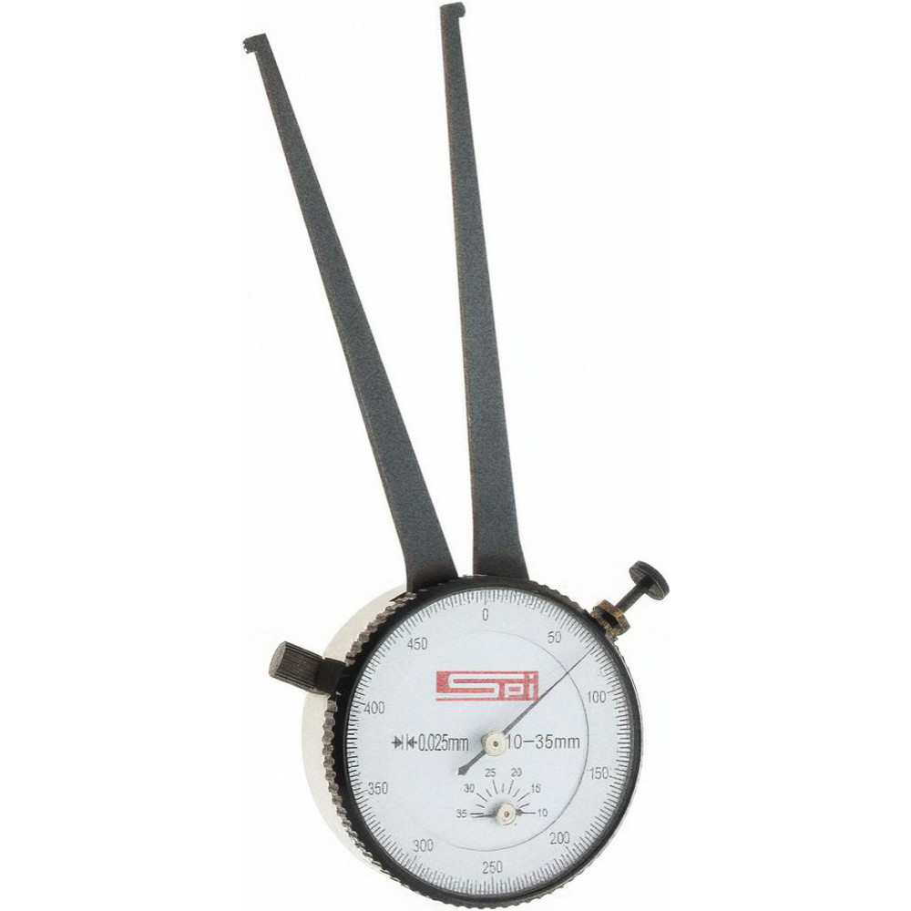 SPI - Inside Dial Caliper Gage: 10 to 35 mm, 0.025 mm Graduation, 0.038 ...