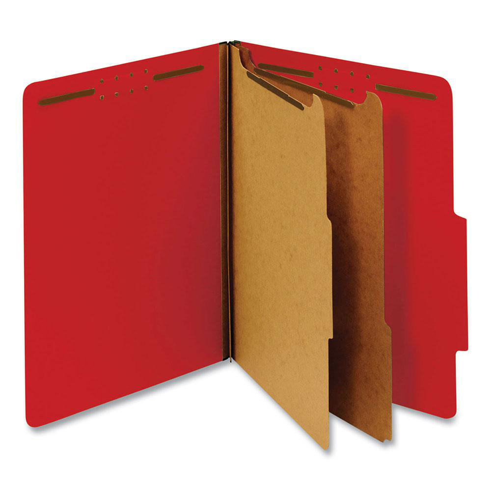 UNIVERSAL - Classification Folder: Letter, Red, 10/Pack | MSC Direct