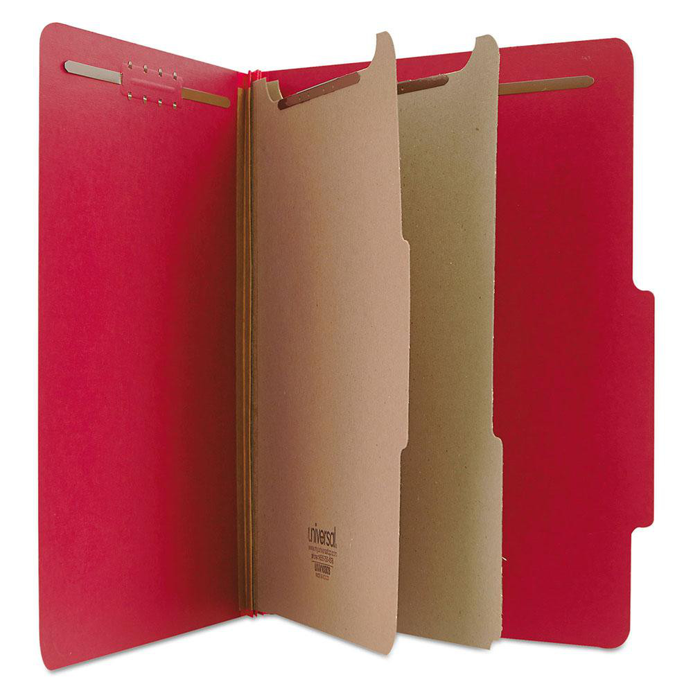 UNIVERSAL - Classification Folder: Letter, Red, 10/Pack - 65389678 ...
