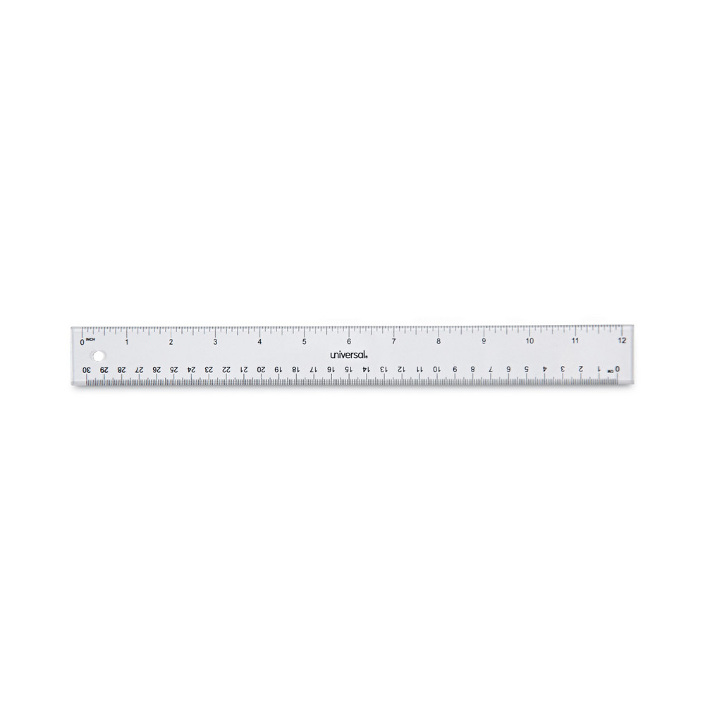 UNIVERSAL - Office Machine Supplies: Ruler, Clear, 1 per Pack | MSC Direct