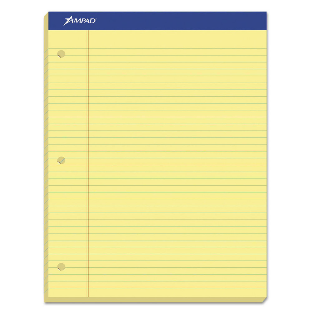 AMPAD - General Purpose Pads: 50 Sheets, 8.5 x 11.75" Sheet, Wide/Legal ...