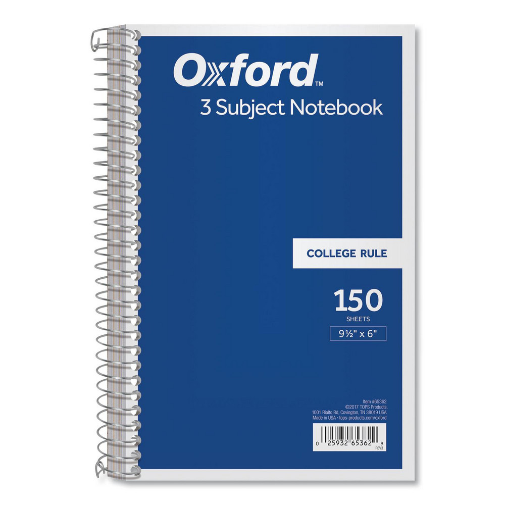 OXFORD - General Purpose Notebooks: 150 Sheets, 9.5 x 6" Sheet, Medium ...