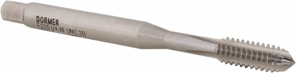 Dormer Pramet - Straight Flute Tap: 1/4-20 UNC, 3 Flute, Bottoming ...