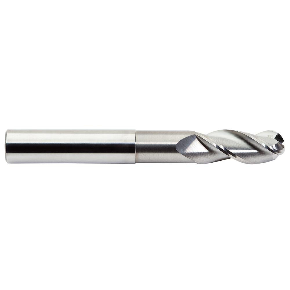 M.A. Ford - 6mm Diam, 8mm LOC, 3 Flute Solid Carbide Ball End Mill ...