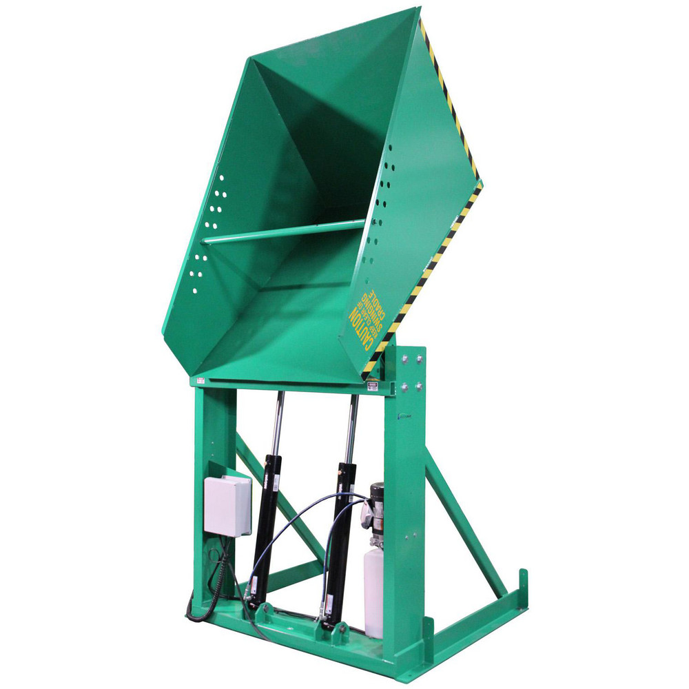 Valley Craft - 51X62X72" 6000LB GRN STL BOX DUMPER/60"DUMP HT | MSC Direct
