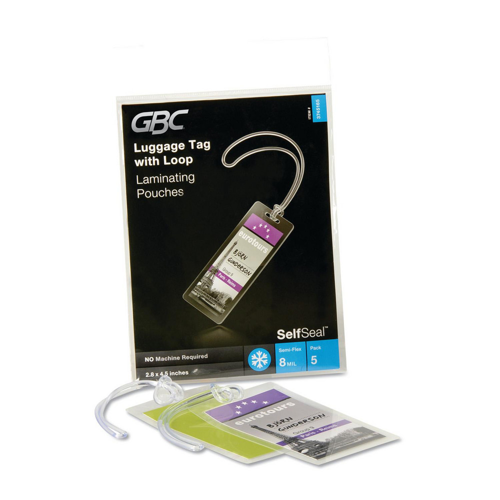GBC - Laminating Pouches: For Document Type: Luggage Tag with Loop ...