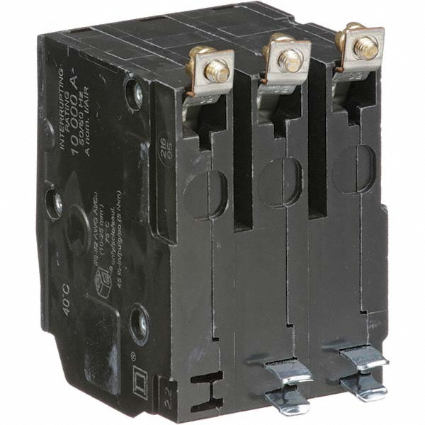 Square D - 50 Amp, 240 VAC, 3 Pole, Bolt On Miniature Circuit Breaker ...