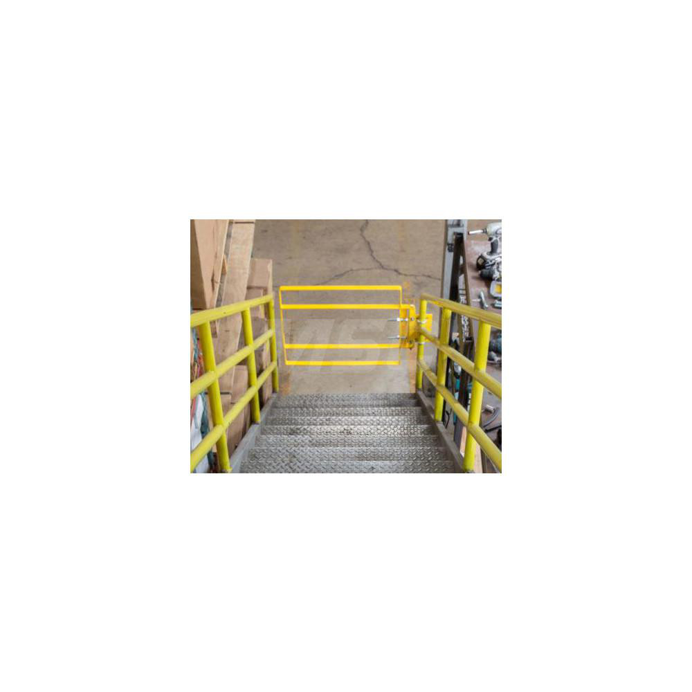 FabEnCo - Galvanized Carbon Steel Self Closing Rail Safety Gate ...