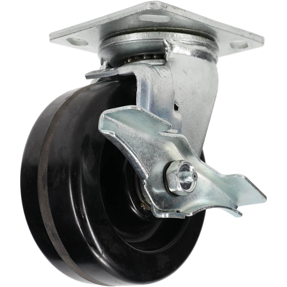 Value Collection - Swivel Top Plate Caster: Phenolic, 5" Wheel Dia, 2 ...