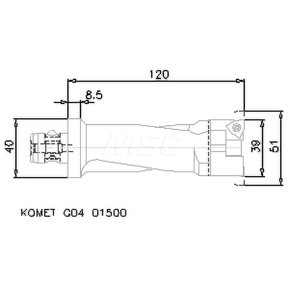 Komet - Boring Head: 40 mm Body Dia, Manual | MSC Direct