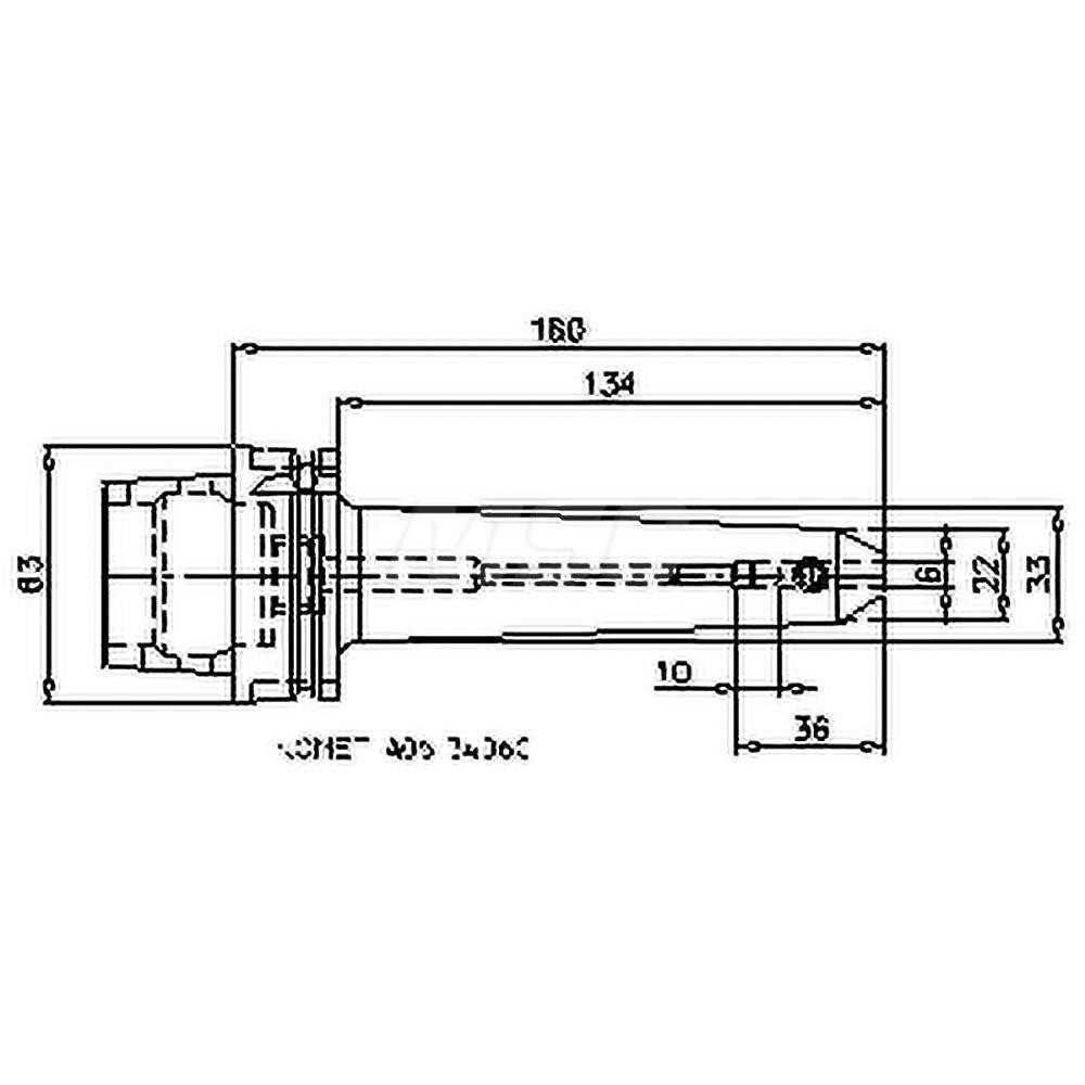 Komet - HSK63A Outside Taper, HSK to WN Straight Shank Adapter ...