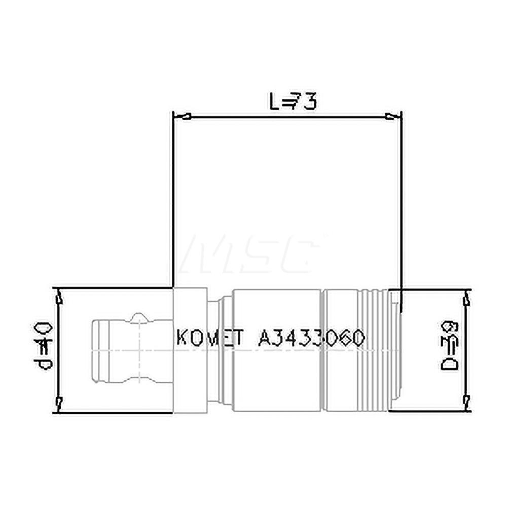 Komet - Tapping Chuck: Modular Connection Shank, Tension | MSC Direct