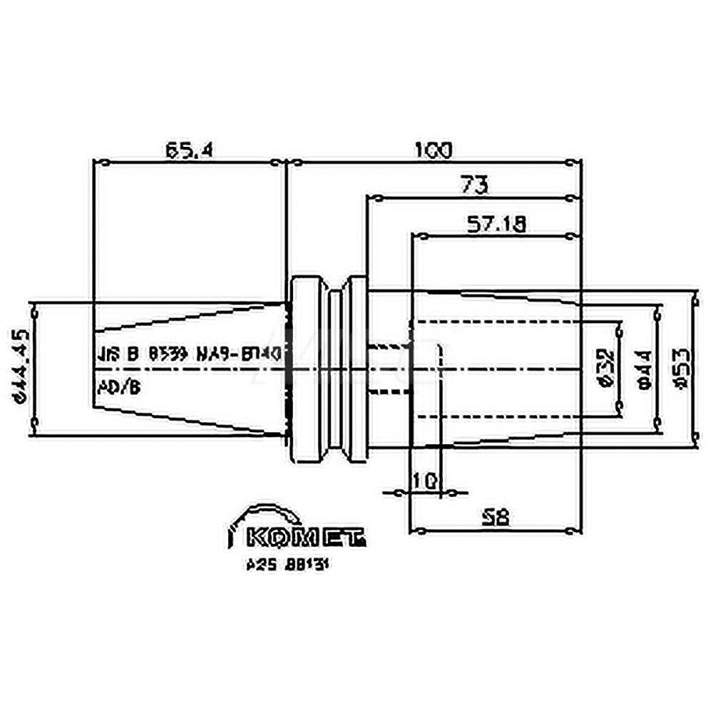 Komet - BT40 Taper Shank, 32mm Hole Diam, Shrink-Fit Tool Holder ...