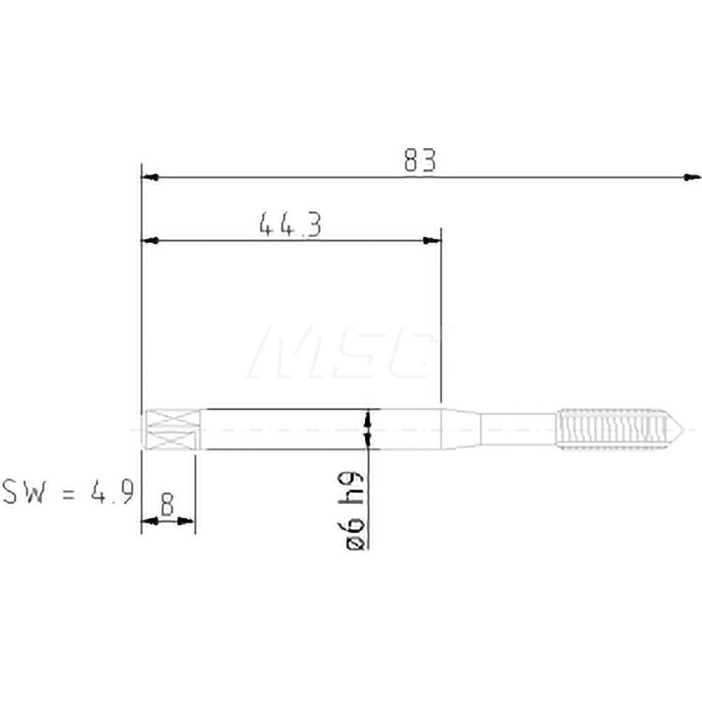 Komet - Thread Forming Tap: M6x1 Metric, 6HX Class of Fit, Modified ...
