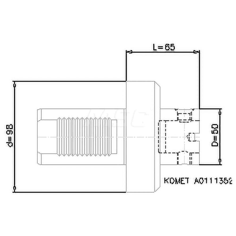 Komet - Modular Lathe Adapter/Mount: Right Hand Cut, ABS50N Modular ...