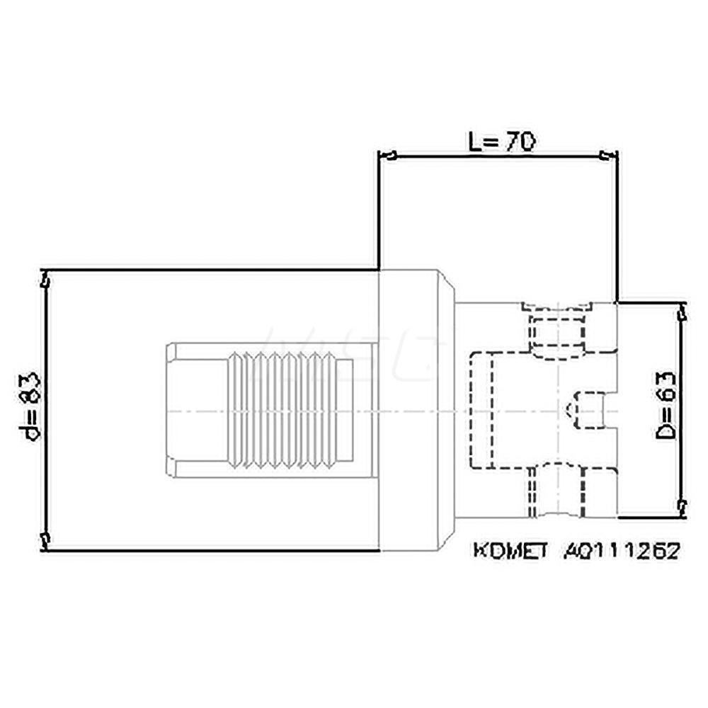 Komet - Modular Lathe Adapter/Mount: Right Hand Cut, ABS63N Modular ...