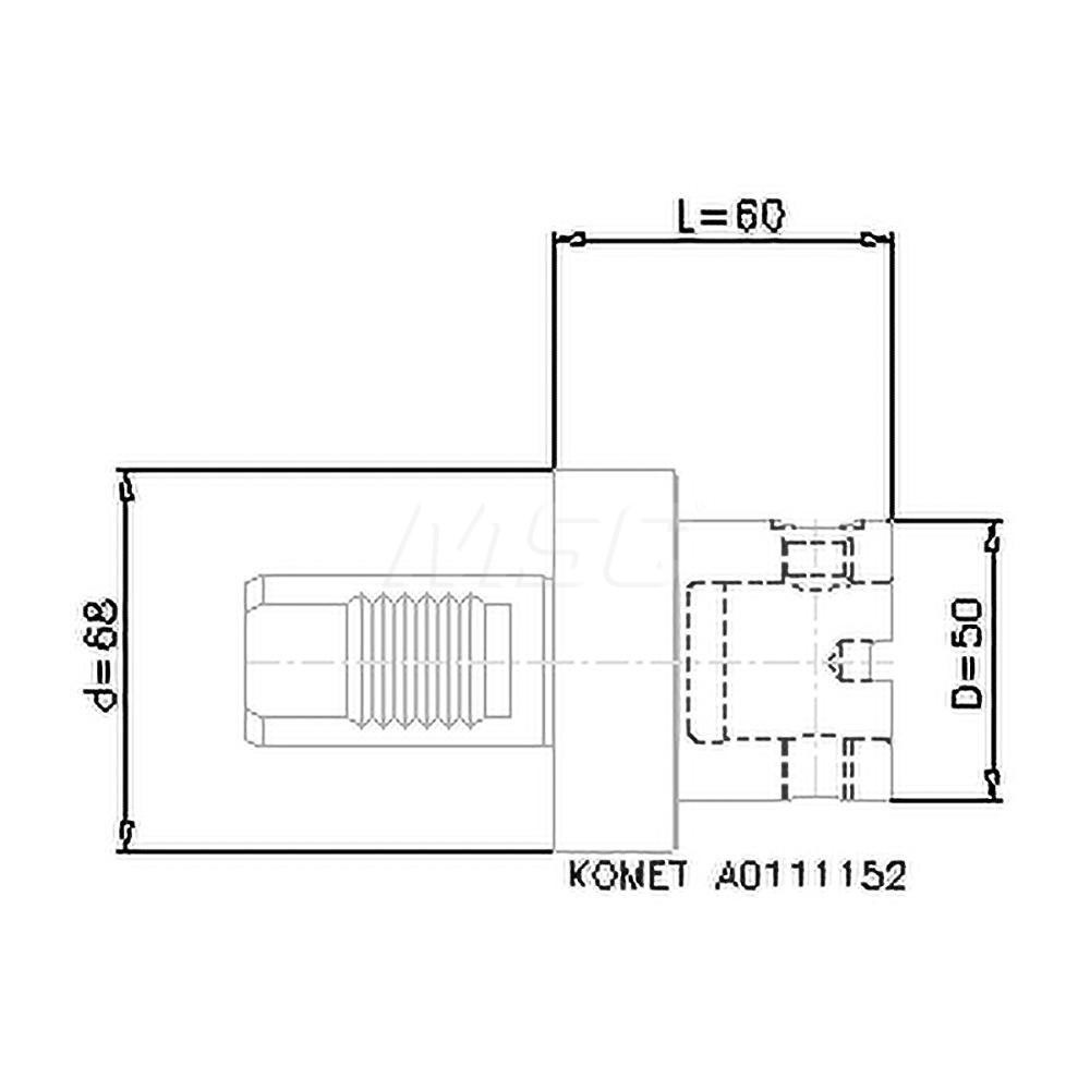 Komet - Modular Lathe Adapter/Mount: Right Hand Cut, ABS50N Modular ...