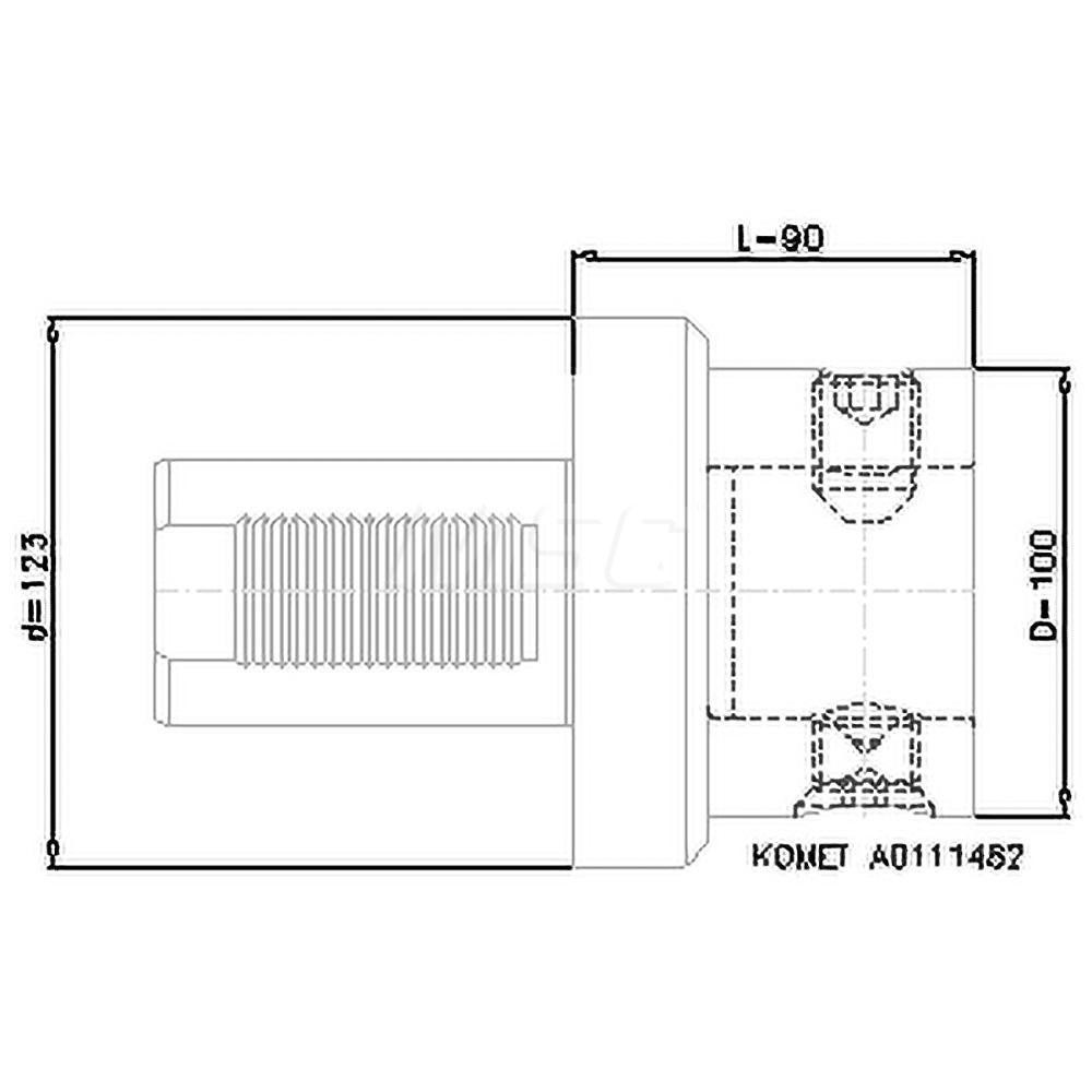 Komet - Modular Lathe Adapter/Mount: Left Hand Cut, ABS100N Modular ...