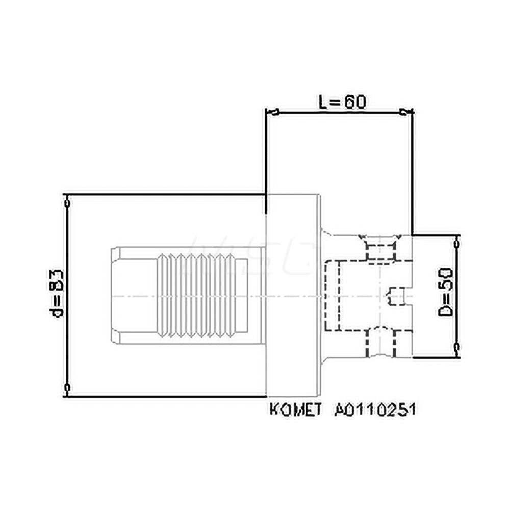 Komet - Modular Lathe Adapter/Mount: Right Hand Cut, ABS50N Modular ...