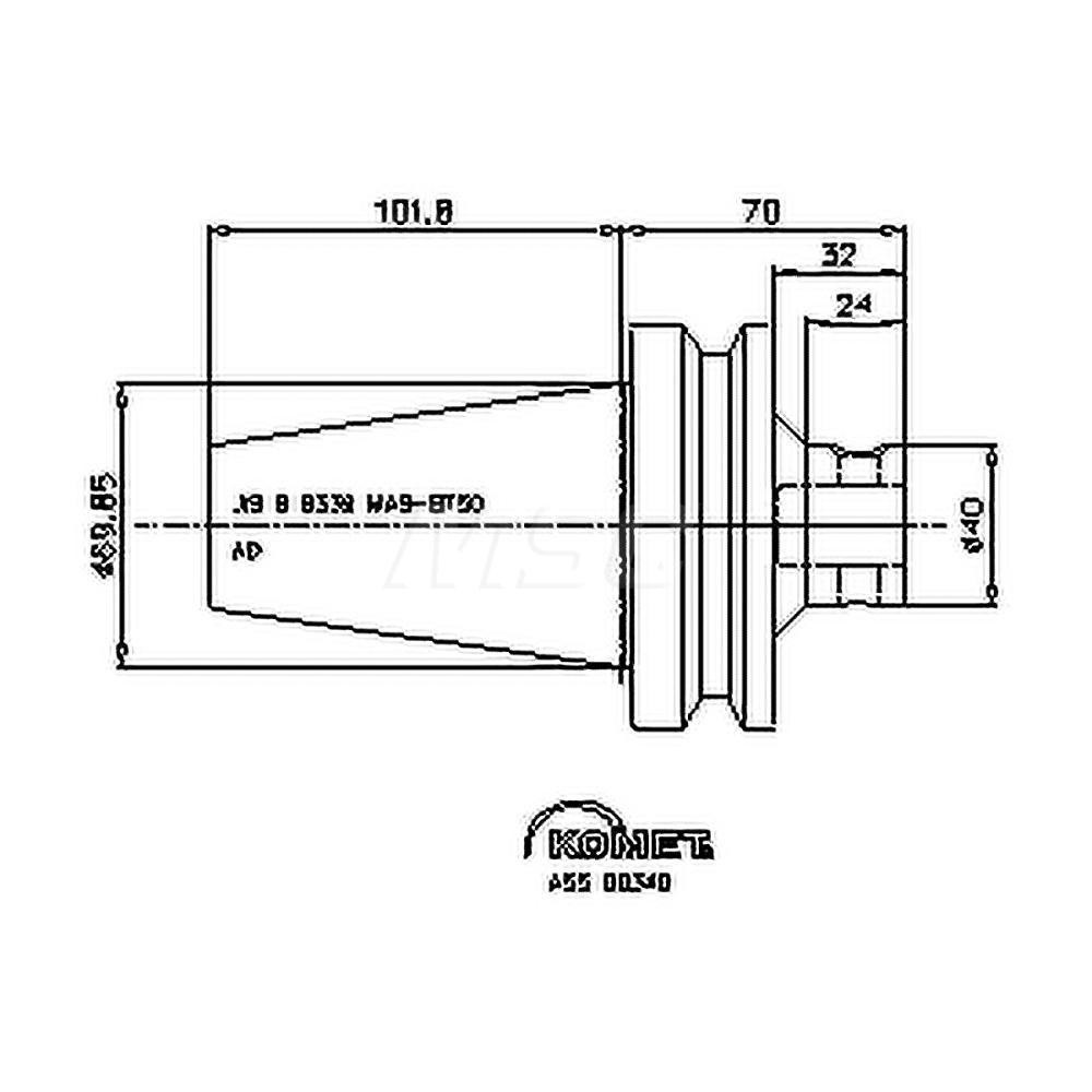Komet - Modular Tool Holding System Adapter: BT50 Taper | MSC Direct