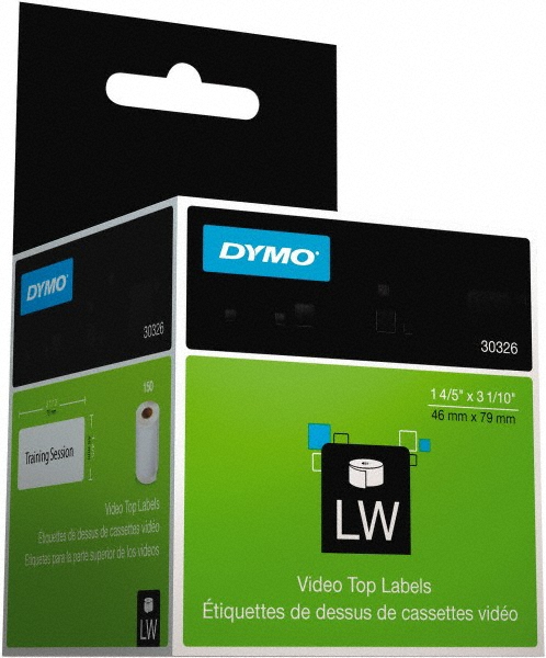 Dymo - Label Maker Label: White, 3-3/32" OAL, 150 per Roll, 1 Roll ...