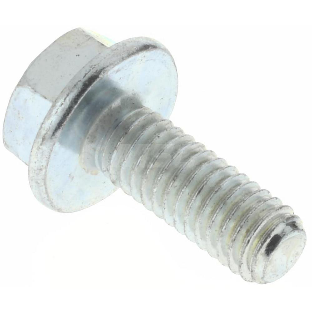 Value Collection - Smooth Flange Bolt: M6 x 1 Metric, 16 mm Length ...