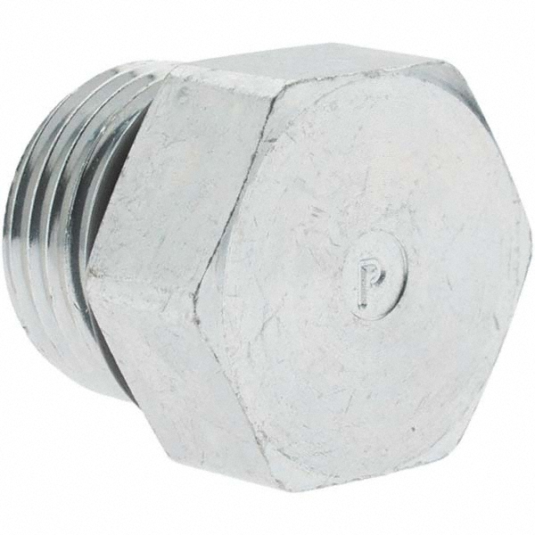 Parker - Industrial Pipe Hex Plug: 7/8-14 Male Thread, Male Straight ...