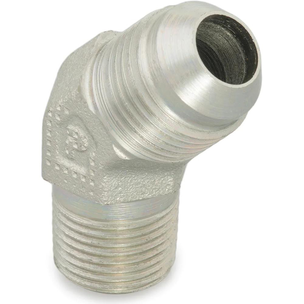 Parker - Steel Flared Tube 45 Deg Male Elbow: 3/8" OD, 37 deg Flared Angle | MSC Direct