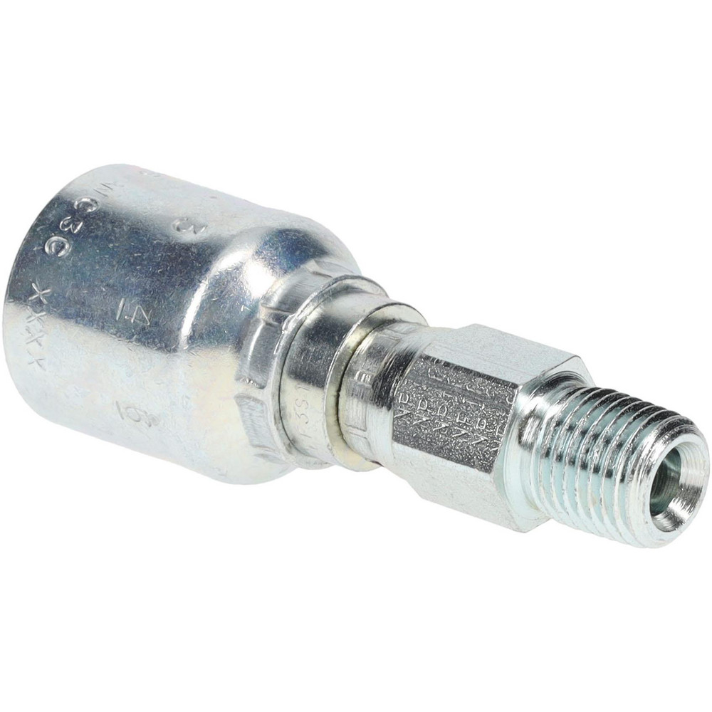 Parker - Hydraulic Hose Male NPTF Pipe Swivel Fitting: 0.375" ID, 6 mm ...