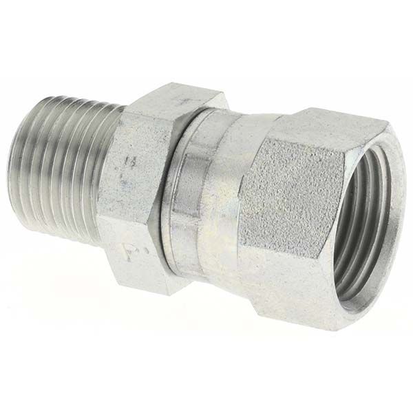 Parker - Steel Flared Tube Connector: 1/2" OD, 3/8-18 Thread, 37 deg Flared Angle | MSC Direct