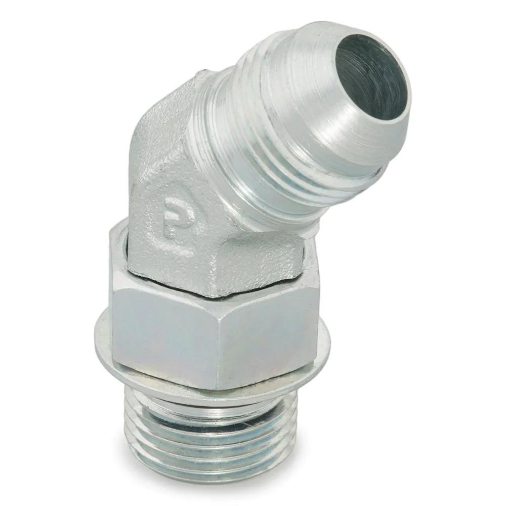 Parker - Steel Flared Tube 45 Deg Elbow: 3/8" OD, 9/16-18 Thread, 37 deg Flared Angle | MSC Direct