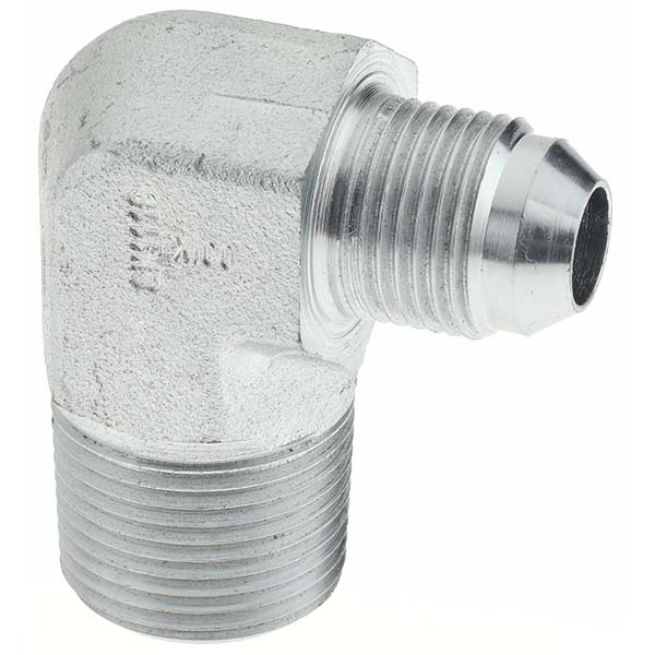 Parker - Steel Flared Tube 90 Deg Elbow: 1/2" OD, 3/4-14 Thread, 37 deg Flared Angle | MSC Direct