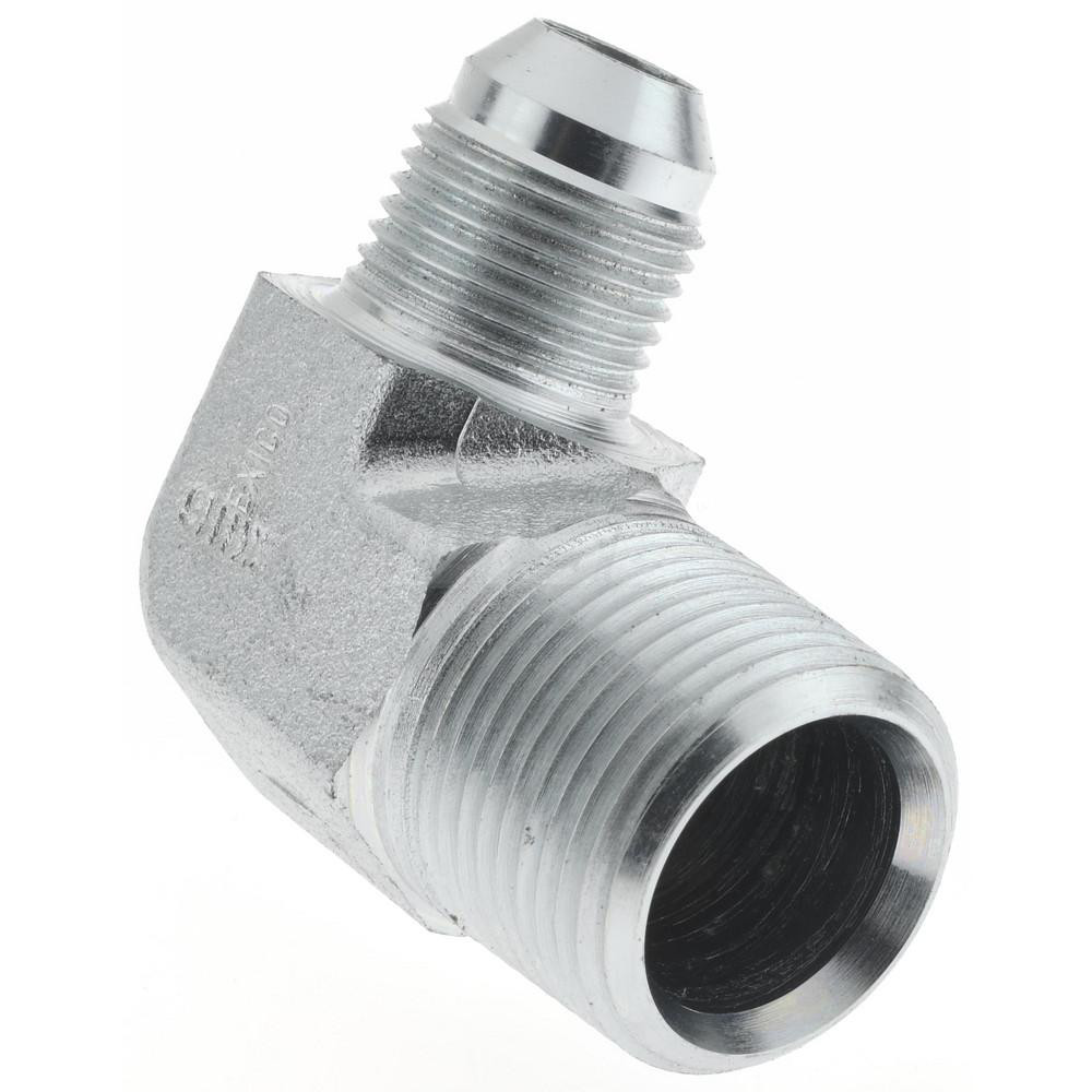 Parker - Steel Flared Tube 90 Deg Elbow: 1/2" OD, 3/4-14 Thread, 37 deg Flared Angle | MSC Direct