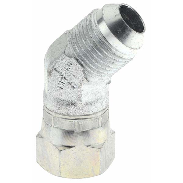 Parker - Steel Flared Tube 45 Deg Elbow: 1/2" OD, 37 deg Flared Angle | MSC Direct